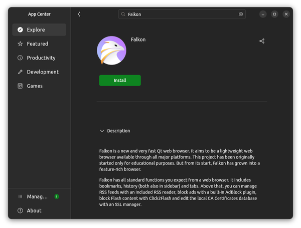 App Highlight: Falkon Open Source Web Browser from KDE