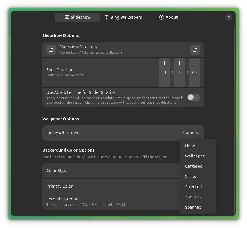Manage Wallpaper Slideshow in Ubuntu Linux