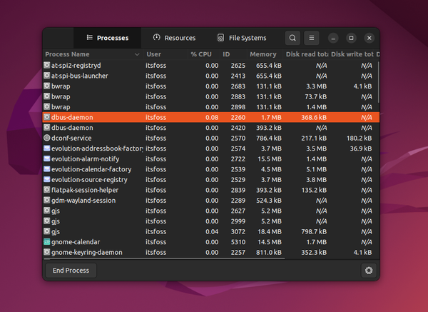 Use Task Manager in Ubuntu and Other Linux