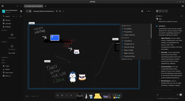 AFFiNE: A Truly Wonderful Open Source Notion Alternative With a Focus ...