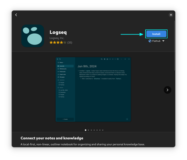 Installing Logseq Knowledge Management Tool on Linux