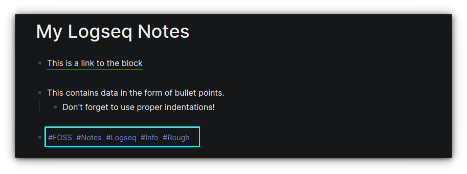 Exploring Pages, Links, Tags, and Block References in Logseq