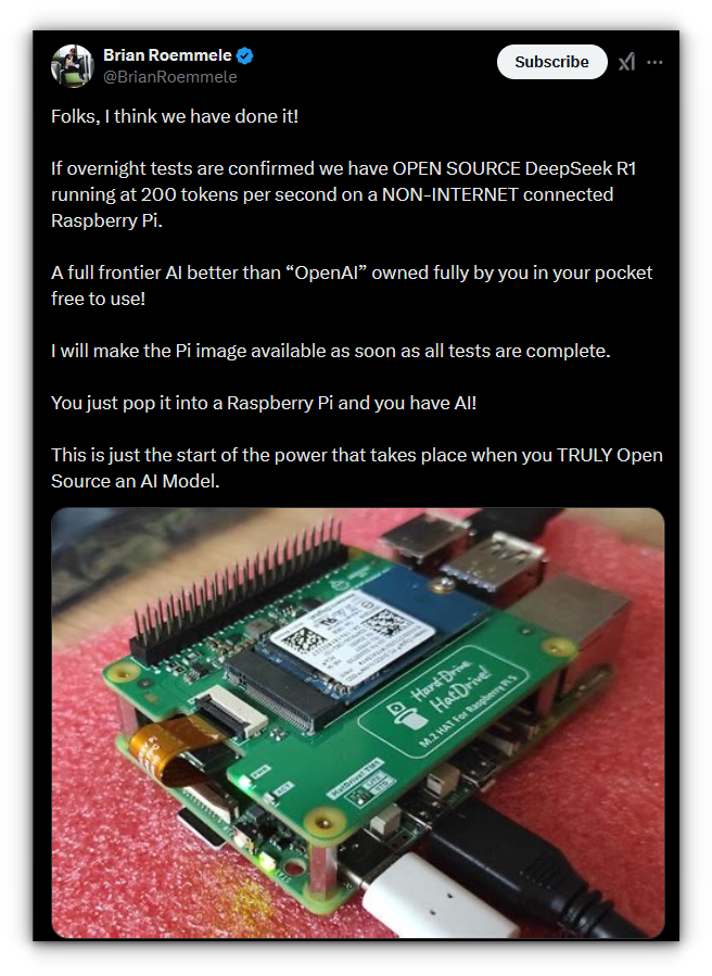I Ran Deepseek R1 on Raspberry Pi 5 and No, it Wasn't 200 tokens/s