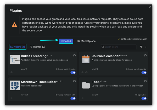 Customize Logseq With Themes and Plugins