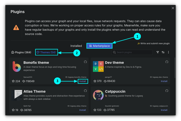 Customize Logseq With Themes and Plugins
