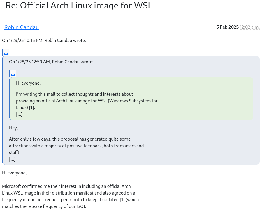 Windows Users Will Soon be Able to Say “I use Arch, BTW”