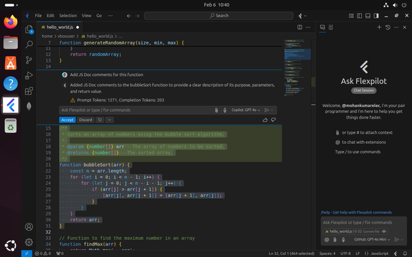 Flexpilot is an Open Source IDE for AI-Assisted Coding Experience 🚀