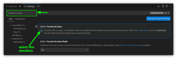 Automatically Format Code On File Save in Visual Studio Code