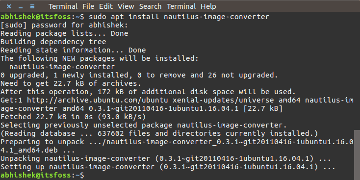 Resize Images with Right Click on Ubuntu Linux