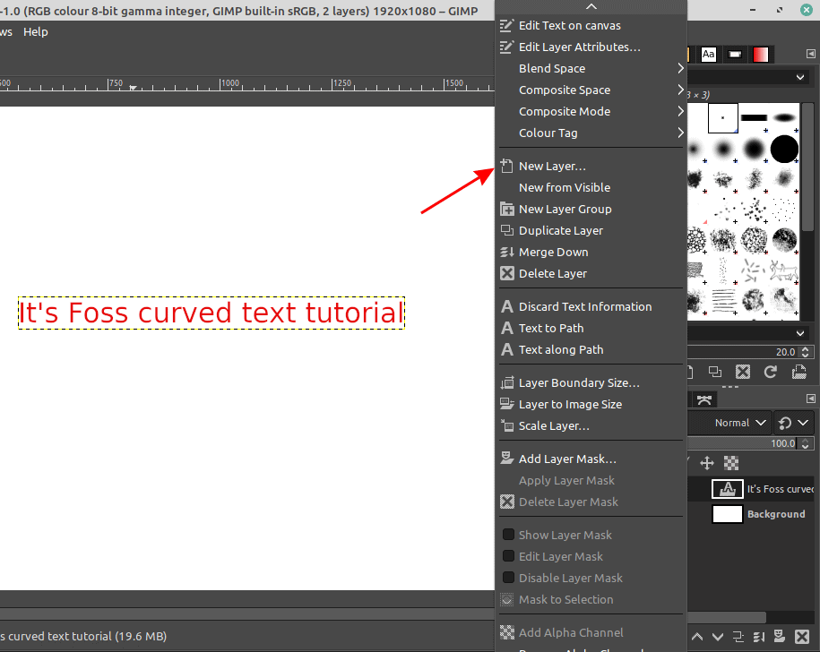 How To Create Curve Text In Gimp In 5 Simple Steps 9920