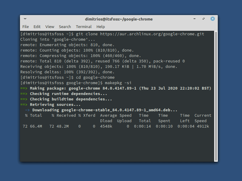 How to Install Google Chrome in Arch Linux and Manjaro