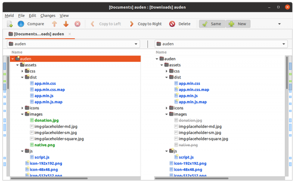 Compare Files and Folders Graphically in Linux With Meld