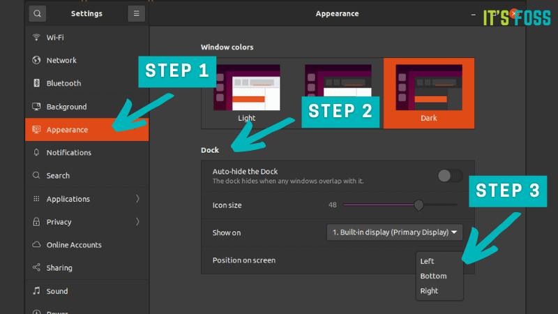 How to Move the Ubuntu Dock Launcher to the Bottom