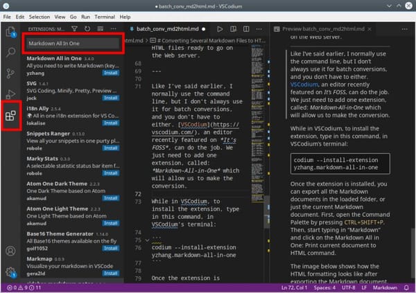 Convert Markdown Files Into Html Or Other Formats In Linux