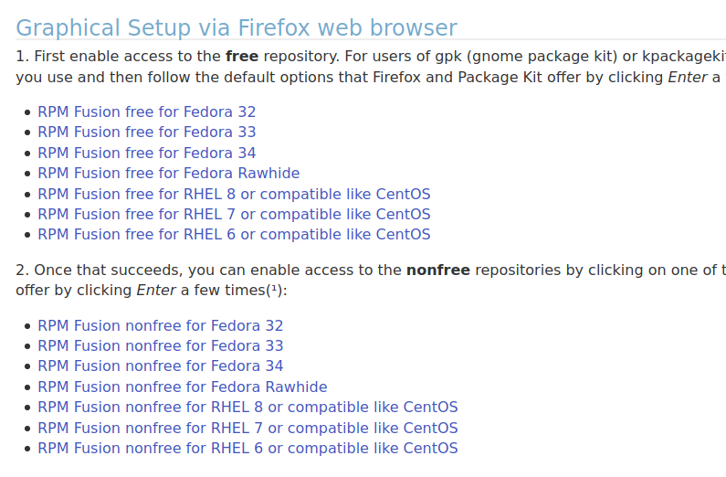 Enable RPM Fusion Repositories in Fedora Linux