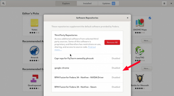 Enable RPM Fusion Repositories in Fedora Linux
