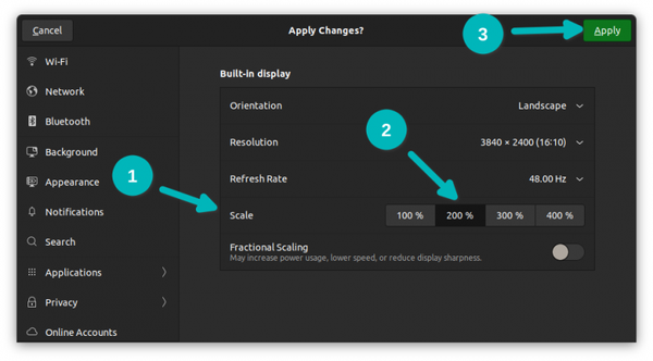 Icons Look too Small? Enable Fractional Scaling on Ubuntu