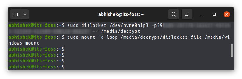 How to Mount Bitlocker Encrypted Windows Partition in Linux