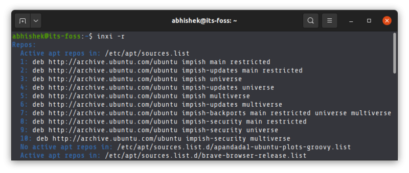 Use inxi to Get All Kind of System Information in Linux