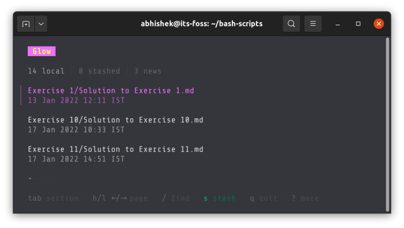 Read and Organize Markdown Files in Linux Terminal With Glow
