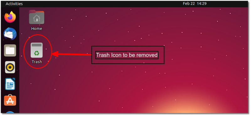How to Remove Trash Icon From Desktop in Ubuntu