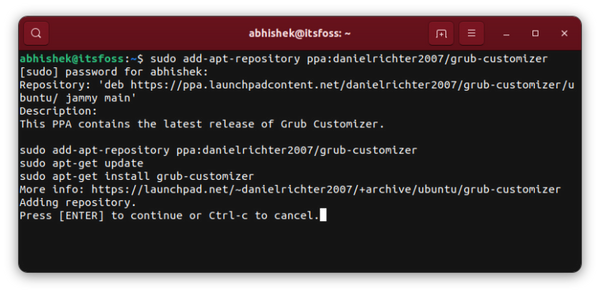 How to Install Grub Customizer on Ubuntu