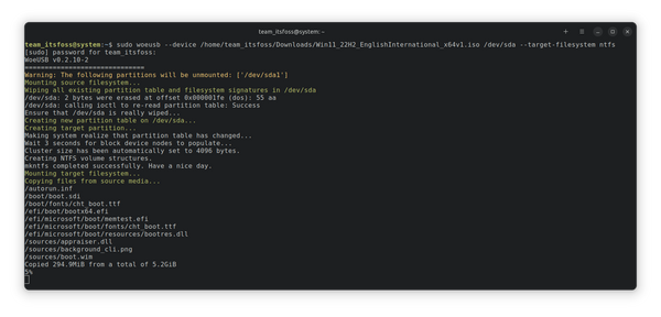 Install WoeUSB on Ubuntu to Create a Bootable Windows USB