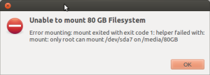 How To Solve Disk Mount Error in Ubuntu