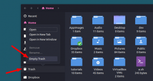 How to Empty Trash in Ubuntu Linux