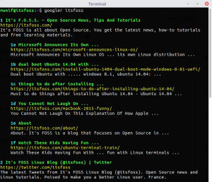 Googler: Now You Can Google From Linux Terminal!