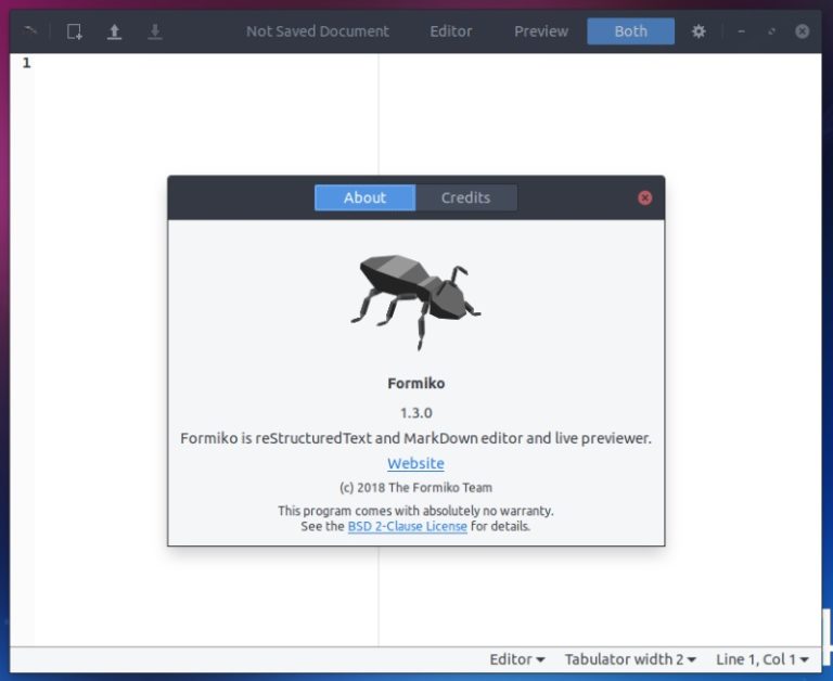 Formiko, a reStructuredText Editor for Python Documentation