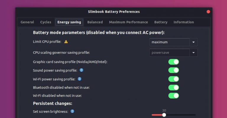 Change Power Modes in Ubuntu with Slimbook Battery Optimizer