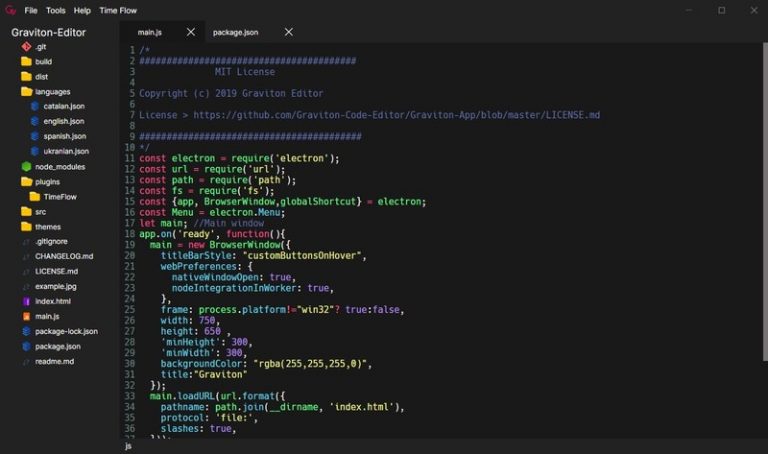 Graviton: A Minimalist Open Source Code Editor