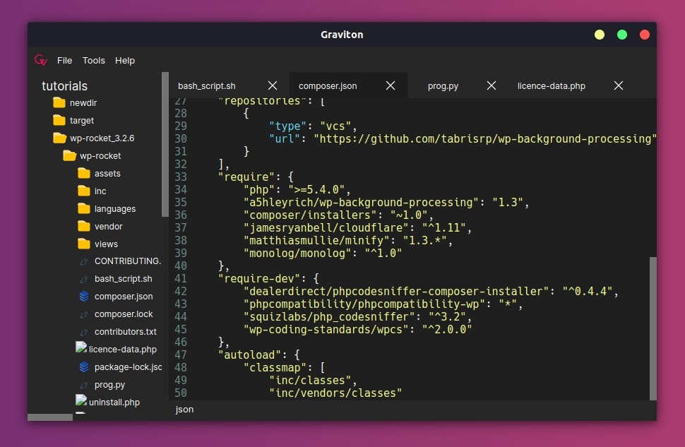 Graviton: A Minimalist Open Source Code Editor