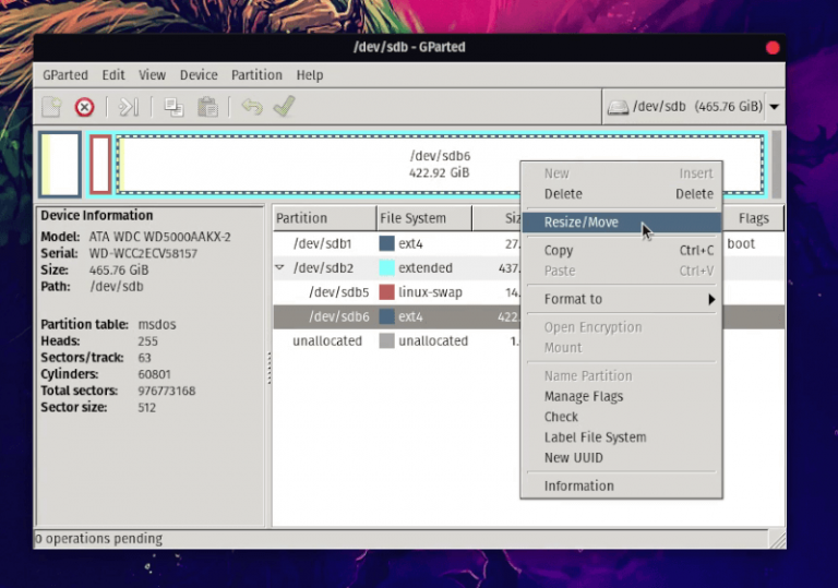 Install and Use Open Source Disk Partitioning Tool GParted in Linux