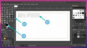 How to Add Border Around Text in GIMP