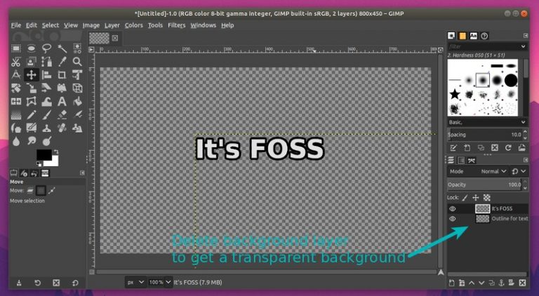 How to Add Border Around Text in GIMP