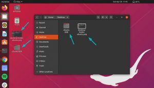 Using Files and Folders on Desktop Screen in Ubuntu