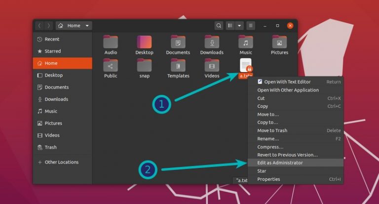 How To Open Files And Folders As Administrator In Nautilus File Manager 