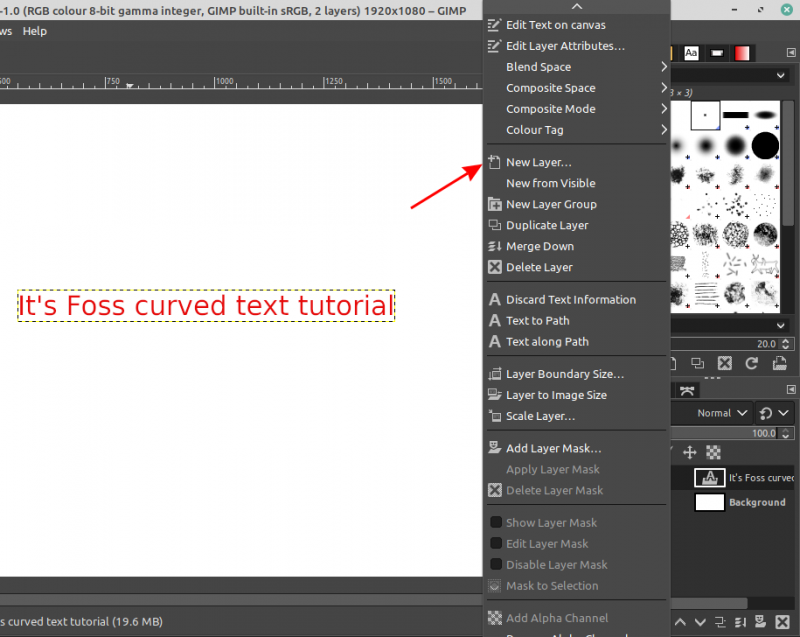 How to Create Curve Text in GIMP in 5 Simple Steps [GIMP Beginner's Tutorial]
