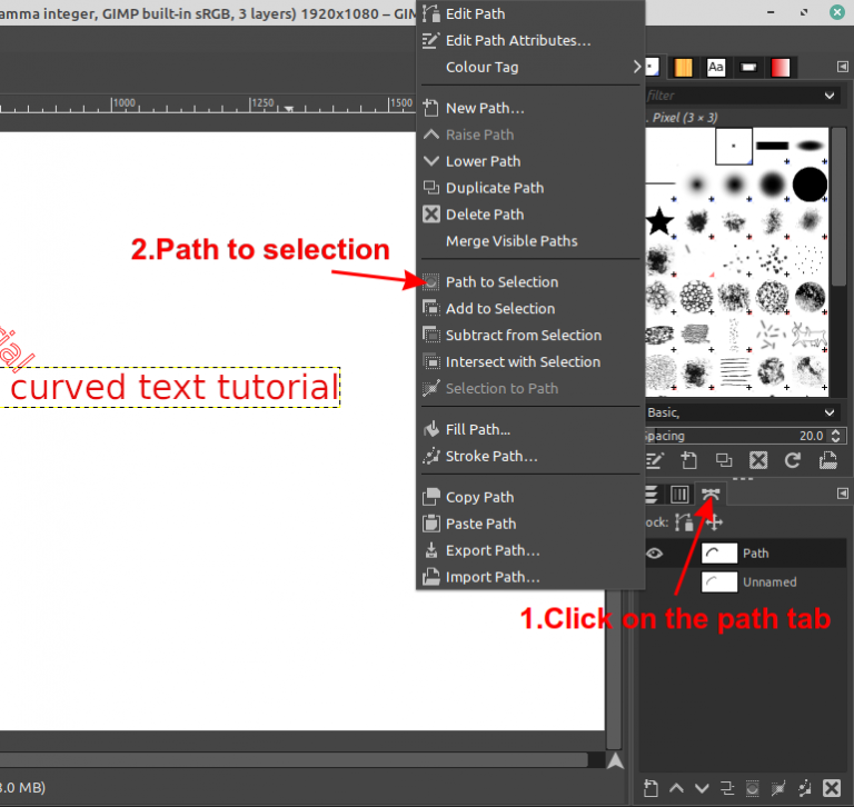 How to Create Curve Text in GIMP in 5 Simple Steps [GIMP Beginner's Tutorial]