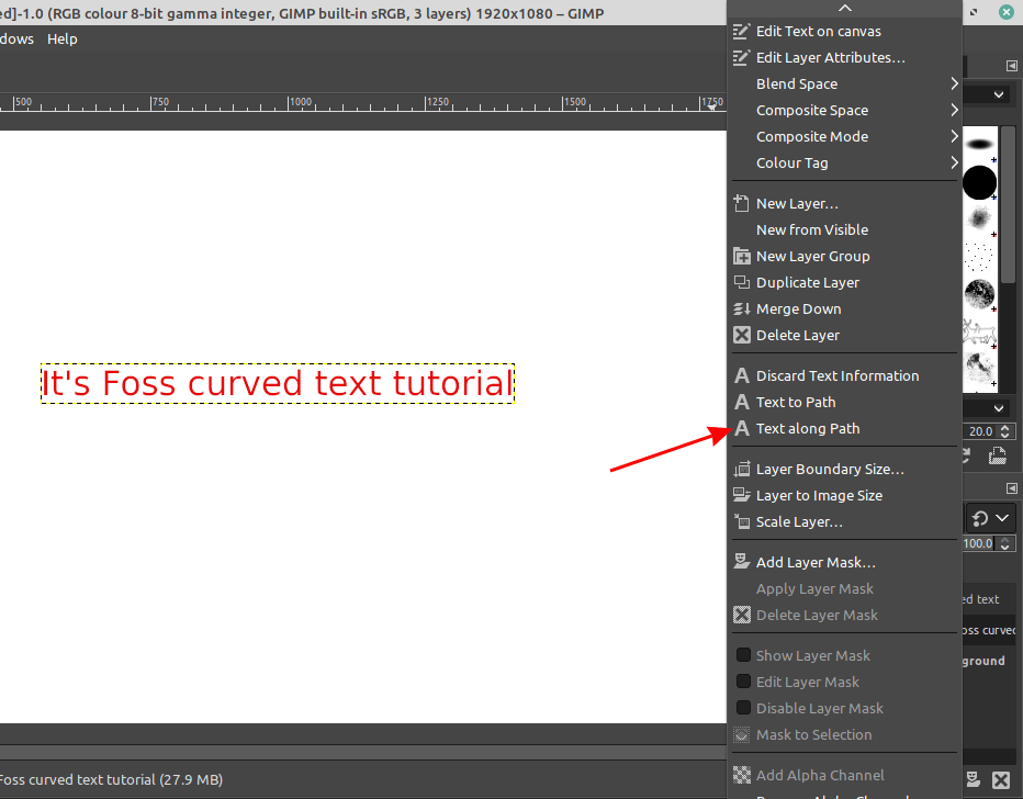 How To Create Curve Text In Gimp In 5 Simple Steps