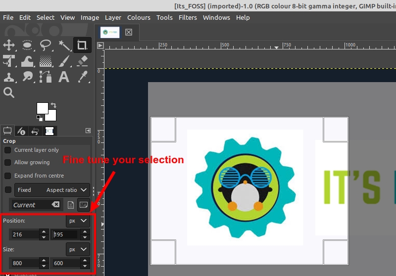 How To Crop Images In GIMP