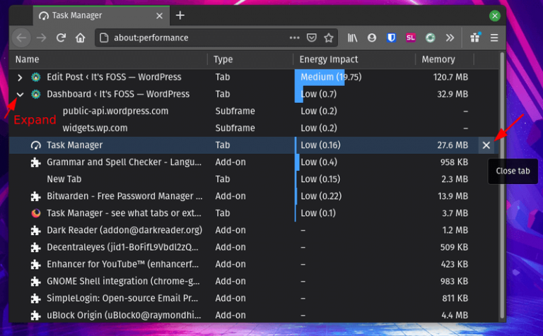 How to Use the Firefox Task Manager (to Find and Kill RAM and CPU ...