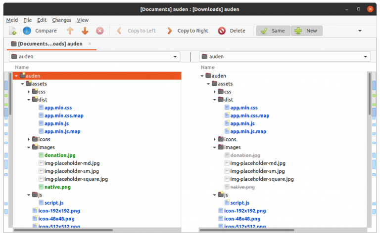 Compare Files and Folders Graphically in Linux With Meld