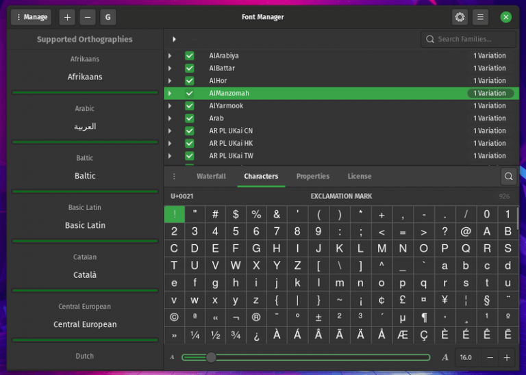 Font Manager: A Simple Open-Source App for GTK+ Desktop