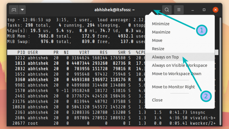 Always on Top: An Often Ignored But Handy Feature in Linux Desktop