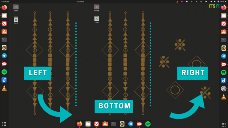 How to Change the Dock Position and Move it to the Bottom in Ubuntu