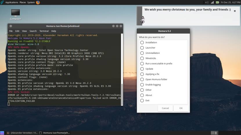 Homura: A WINE-based Game Launcher for BSD