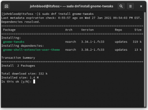 How to Install GNOME Tweaks on Fedora Linux
